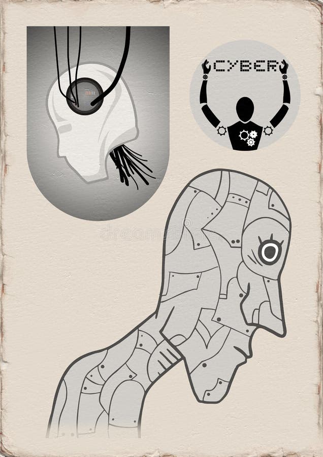 Futuristic human stock illustration. Illustration of scifi - 96461329