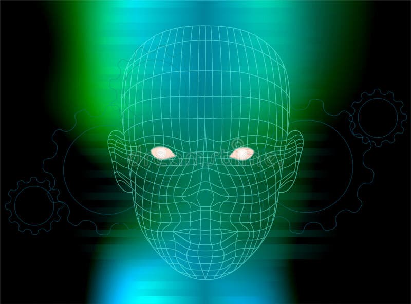 Human Face from Polygons Vector Illustration Stock Vector ...