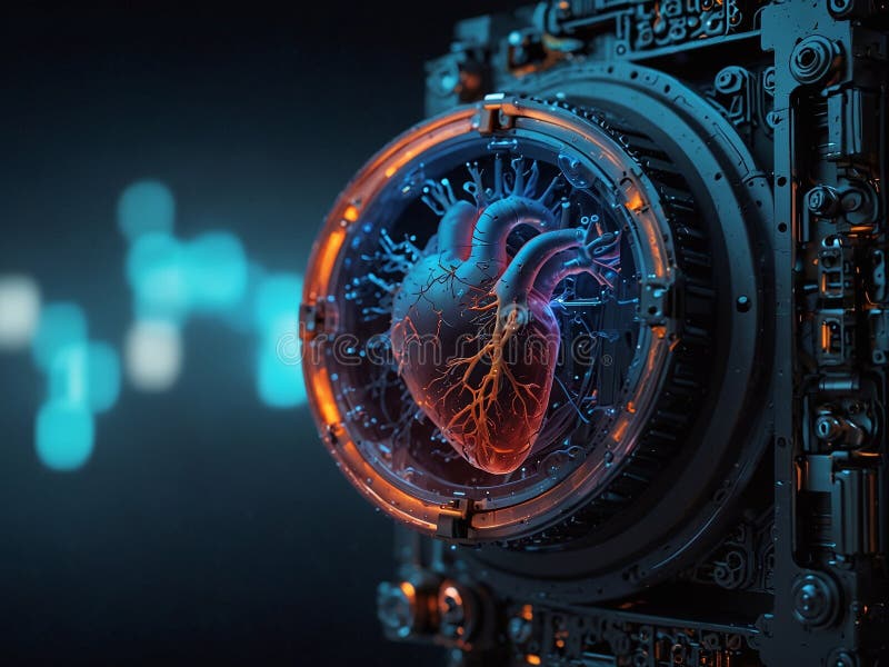 Futuristic Human Heart in a Container of Future Technologies ...