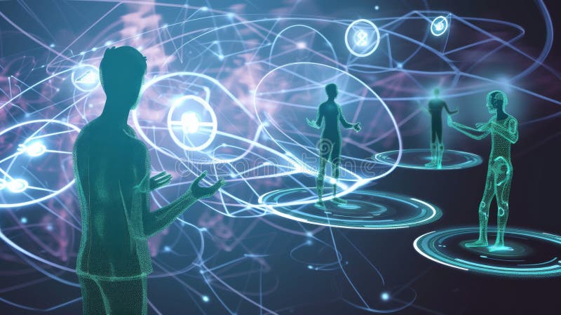 Futuristic Human Interactions Stock Image - Image of online, cyber ...