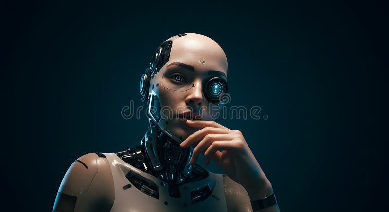 Futuristic Humanoid with Advanced Robotic Design in a Modern ...