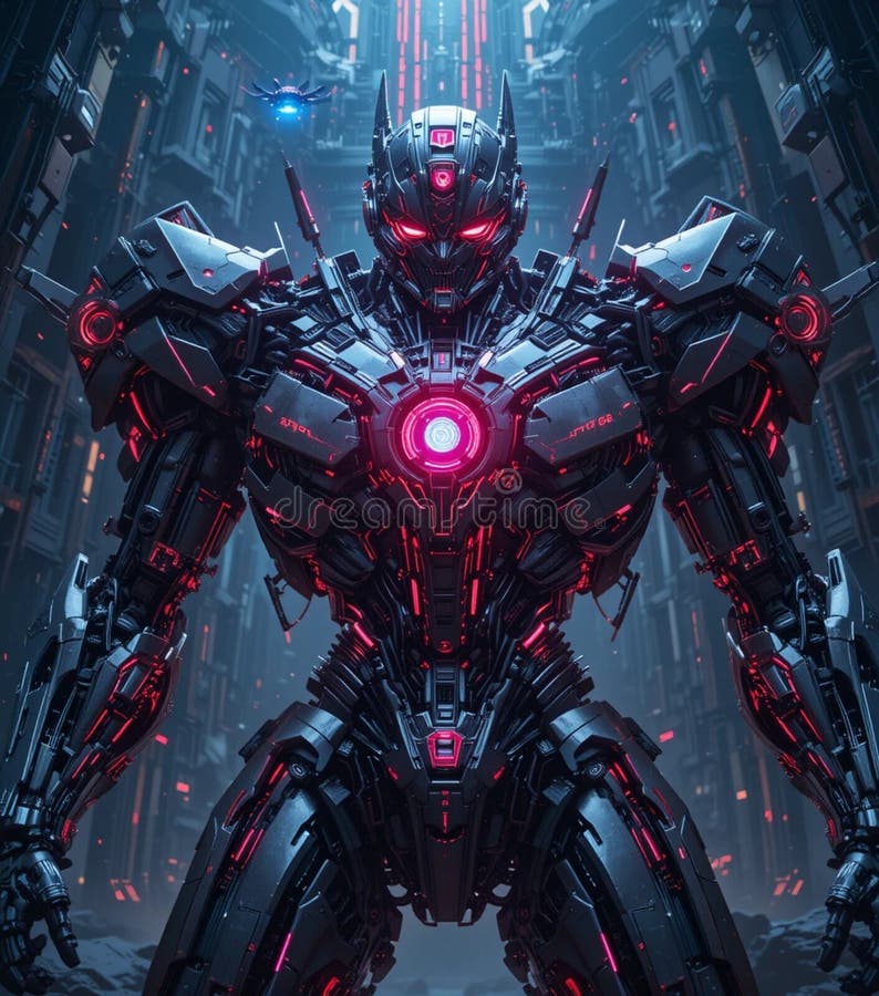 The Cybernetic Harbinger: a Dark and Menacing AI War Machine of the ...