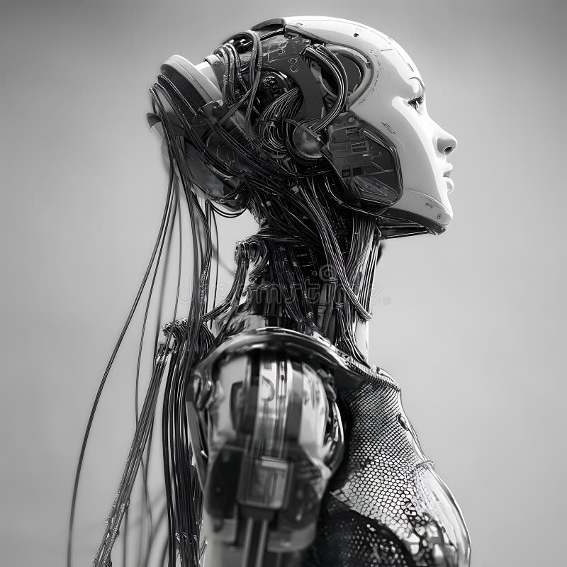 Futuristic Humanoid Robot Featuring a Sleek, Polished Exterior in ...