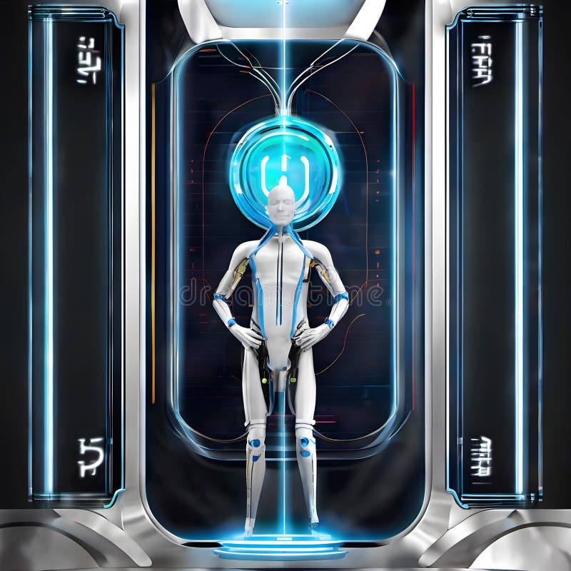 Futuristic Humanoid Robot in High-Tech Chamber Stock Image - Image of ... Futuristic Humanoid Robot in High-Tech Chamber Stock Image - Image of ...