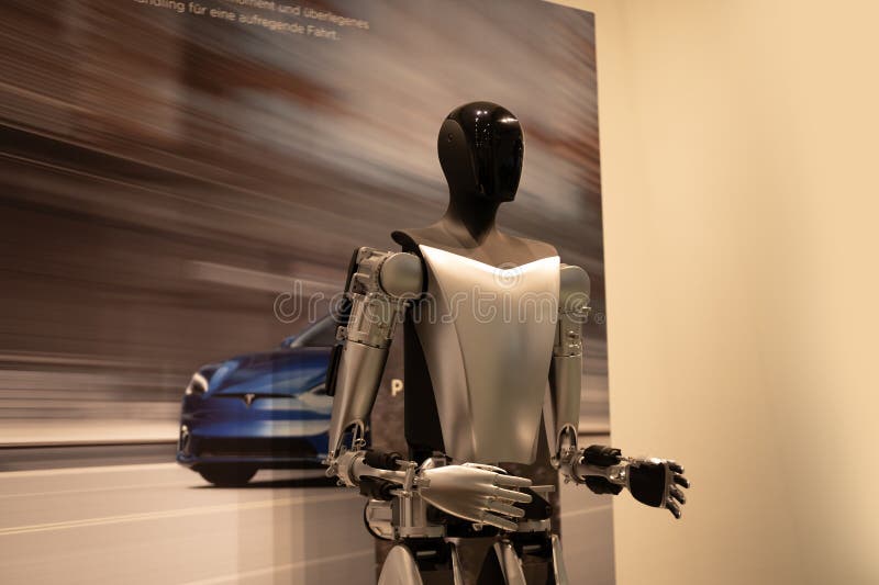 Futuristic Humanoid Robot Named Tesla Bot Optimus, Designed by Tesla ...