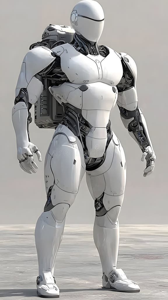 Futuristic Humanoid Robot with Sleek Design Stock Illustration ... Futuristic Humanoid Robot with Sleek Design Stock Illustration ...