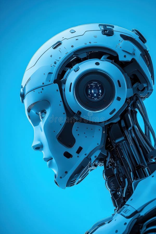 Futuristic Humanoid Robot with a Sleek Design Exploring Advanced ...