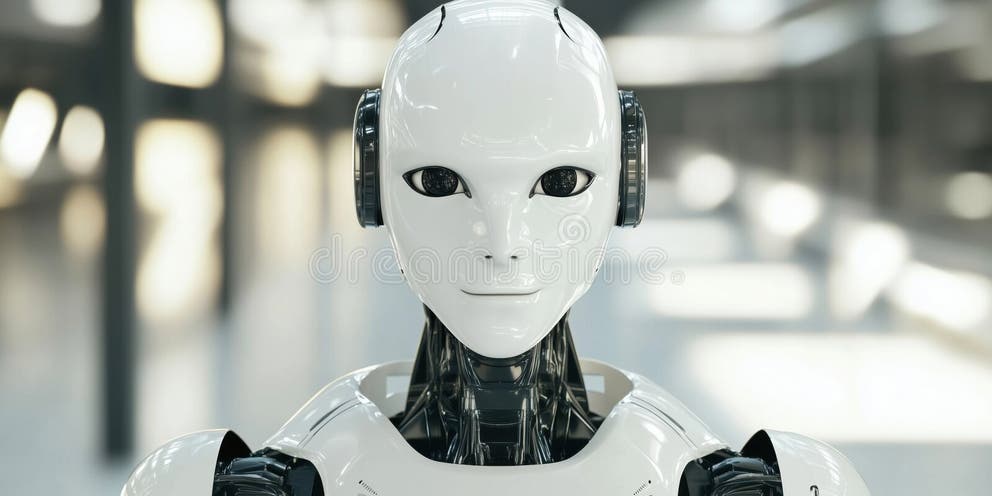 Futuristic Humanoid Robot with Sleek Design and Expressive Face ...