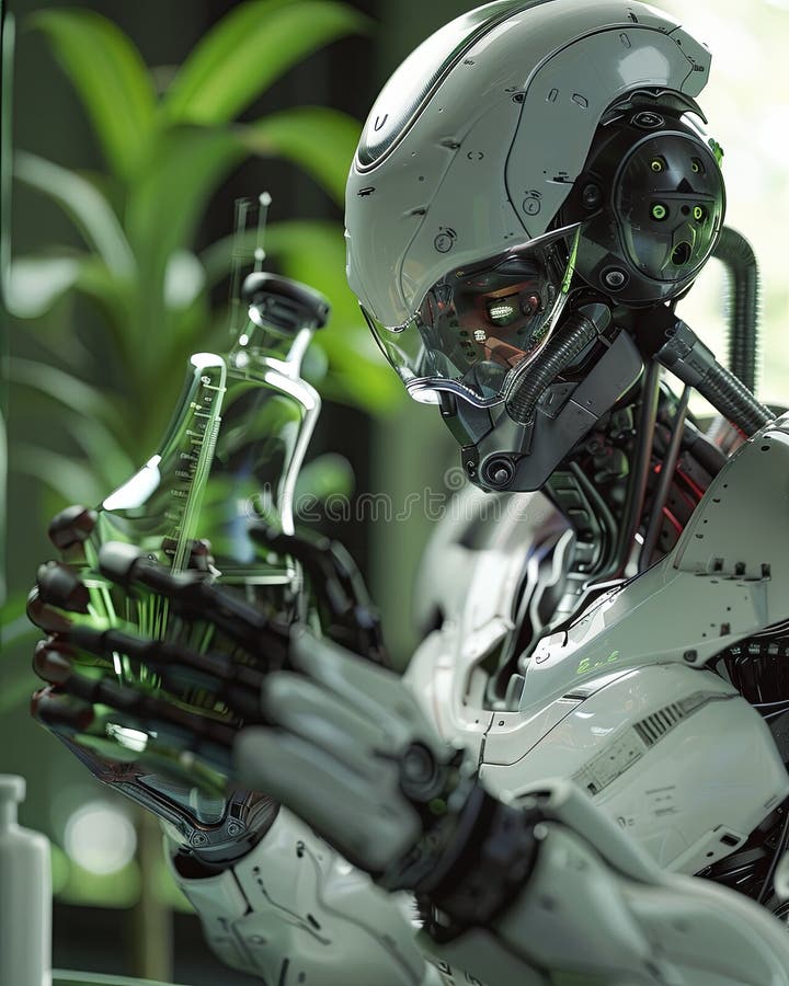 Advanced Humanoid Robot Conducts Chemical Research in a Modern ...