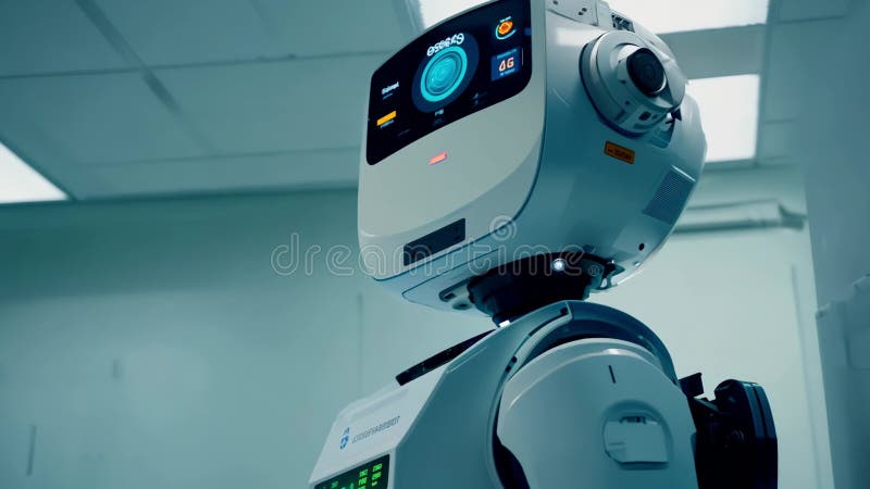 Futuristic Humanoid Robot Works for the Benefit of Humanity. Cyborg ...