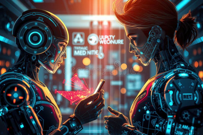 Futuristic Humanoid Robot Meditating on the Beach at Sunset, Practicing ...