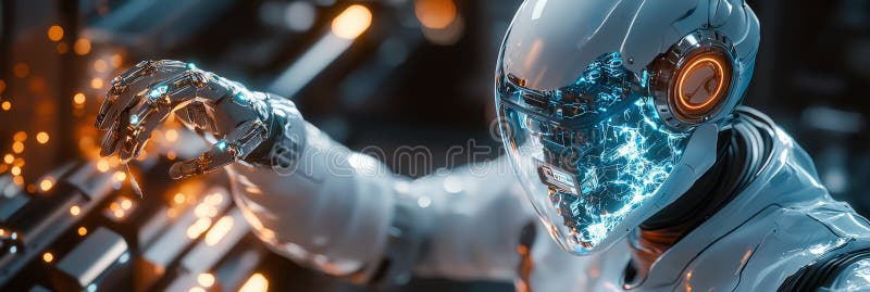 Futuristic Humanoid Robots with Mechanical Hands and AI-driven ...