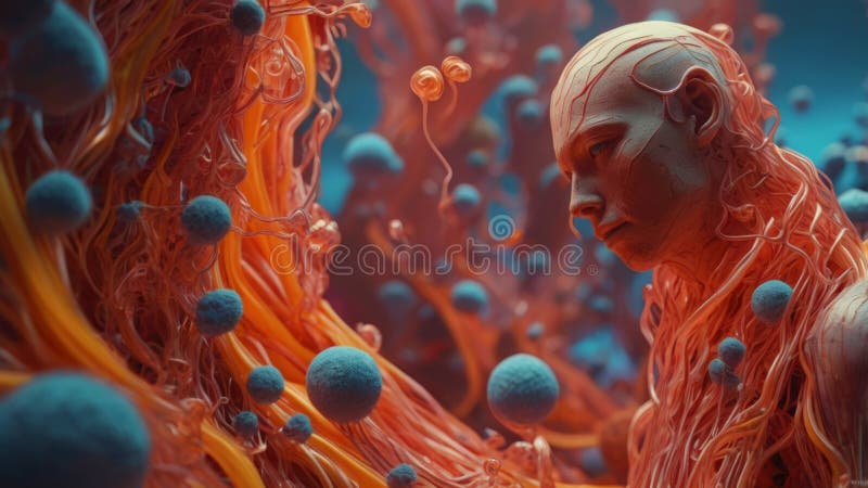 Futuristic Humanoid Silicon Creatures in Their Natural Element Stock ...