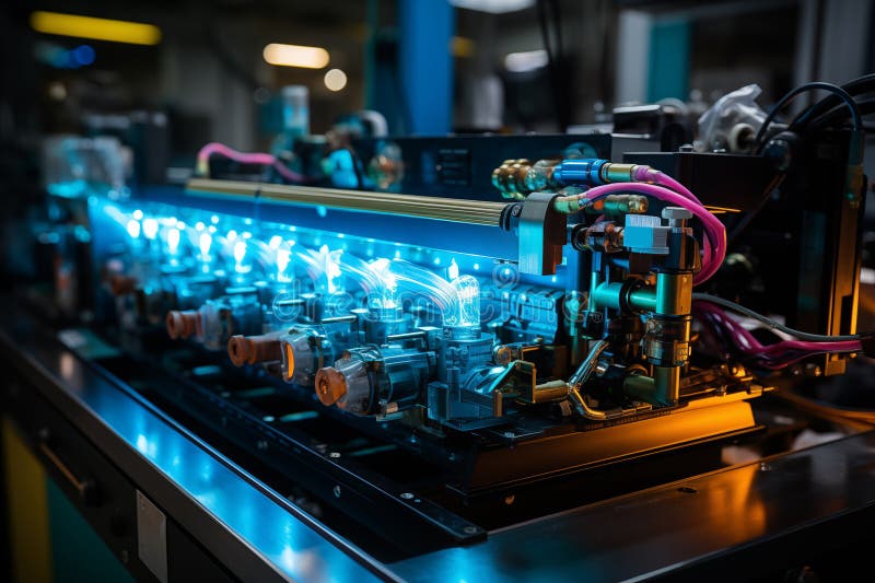 Futuristic Hydrogen Fuel Cell Engine. Source of Clean Energy Stock ...