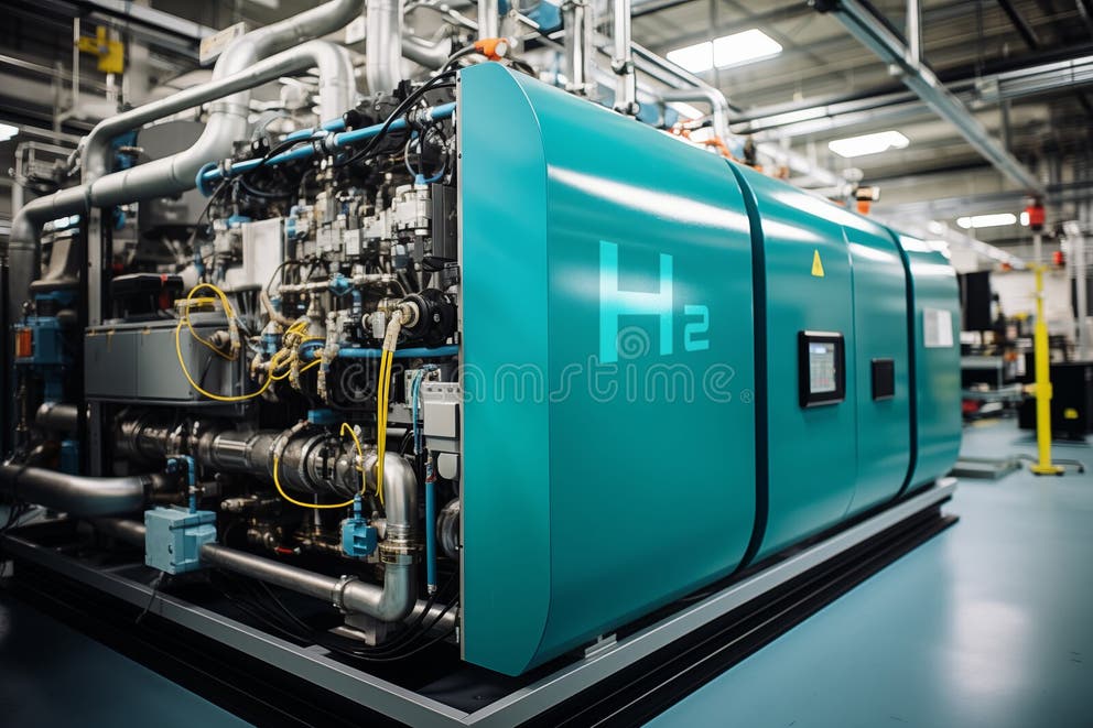 Futuristic Hydrogen Fuel Cell Engine. Source of Clean Energy Stock ...