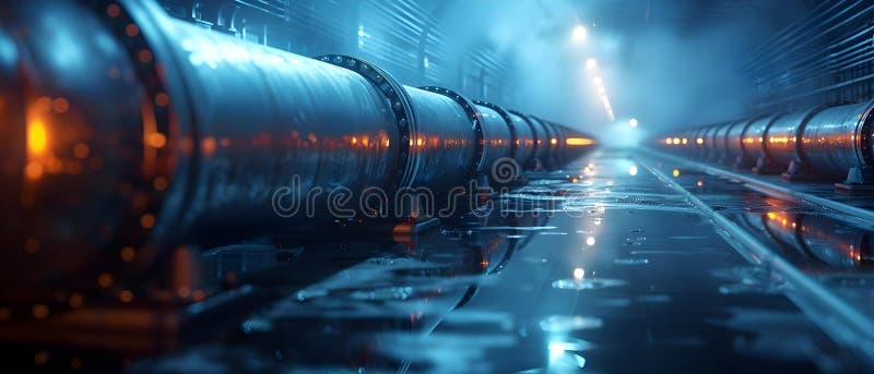 Futuristic Hydrogen Pipeline: the Veins of Clean Energy. Concept Energy ...