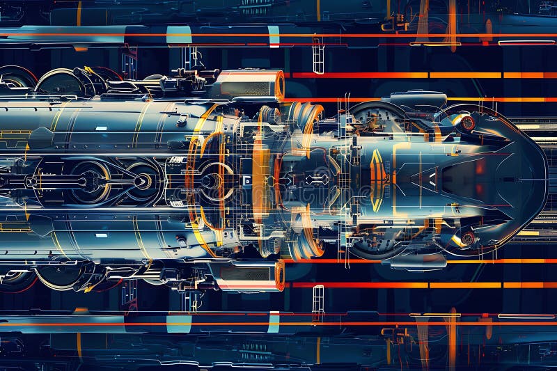 Futuristic Hyper-Speed Train: a Technological Marvel Stock Illustration ...