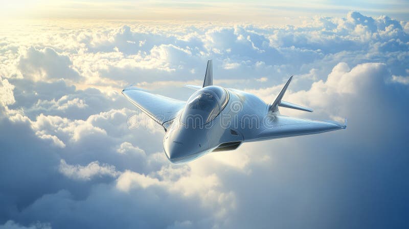 A Futuristic Hypersonic Jet is Depicted in a 3D Illustration Soaring ...