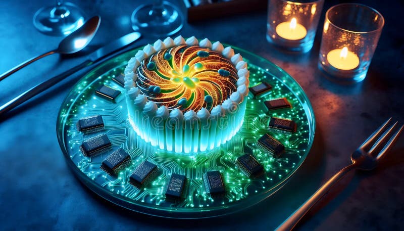 Futuristic Ice-cream, Ai Generated Image Stock Photo - Image of colors ...