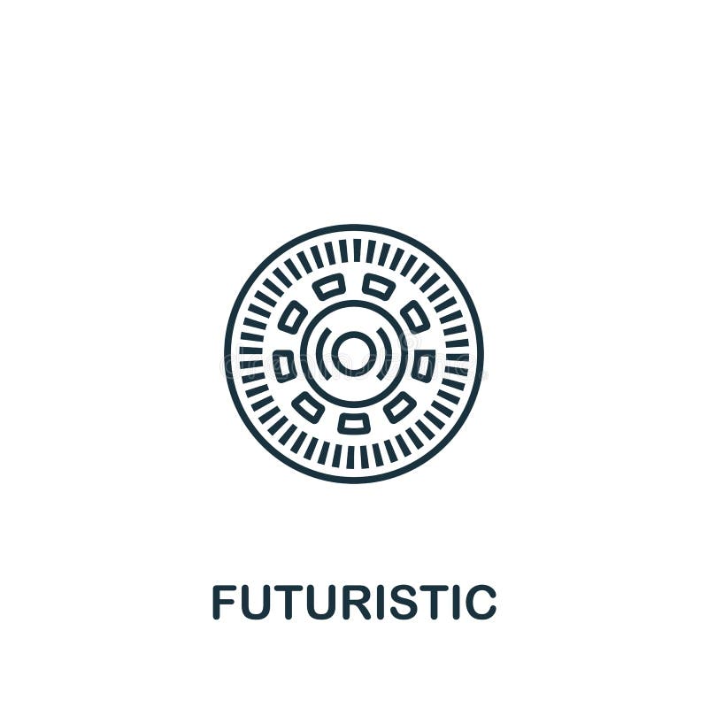 Futuristic Icon. Line Simple Icon for Templates, Web Design and ...