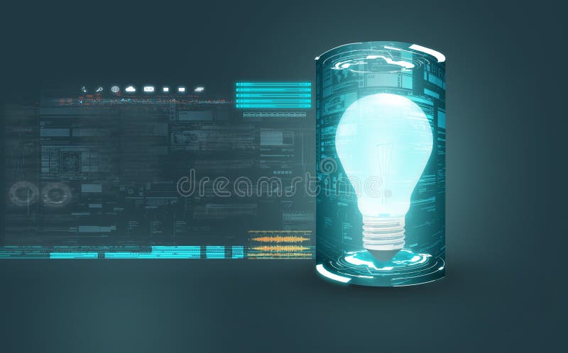 Futuristic idea concept stock illustration. Illustration of idea ...