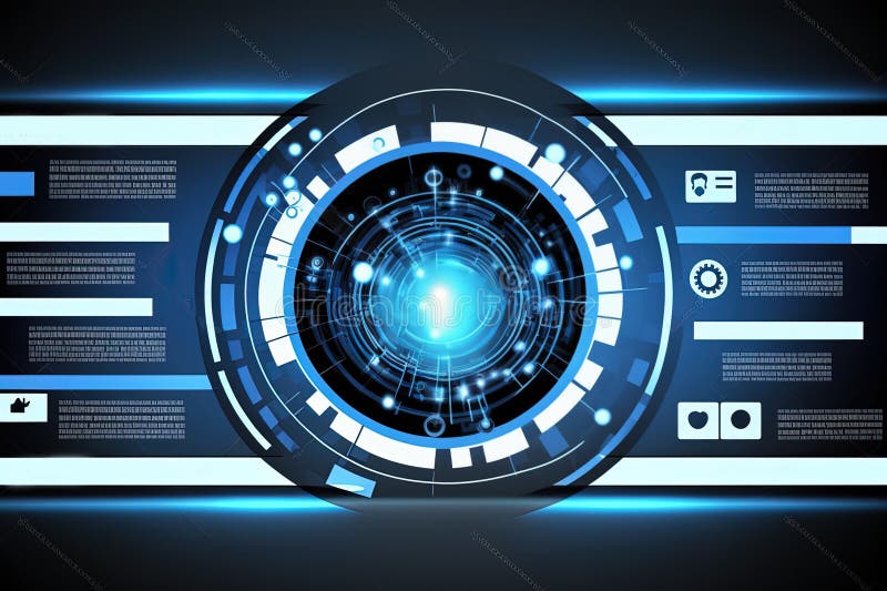 Futuristic Identification Card Stock Illustration - Illustration of ...