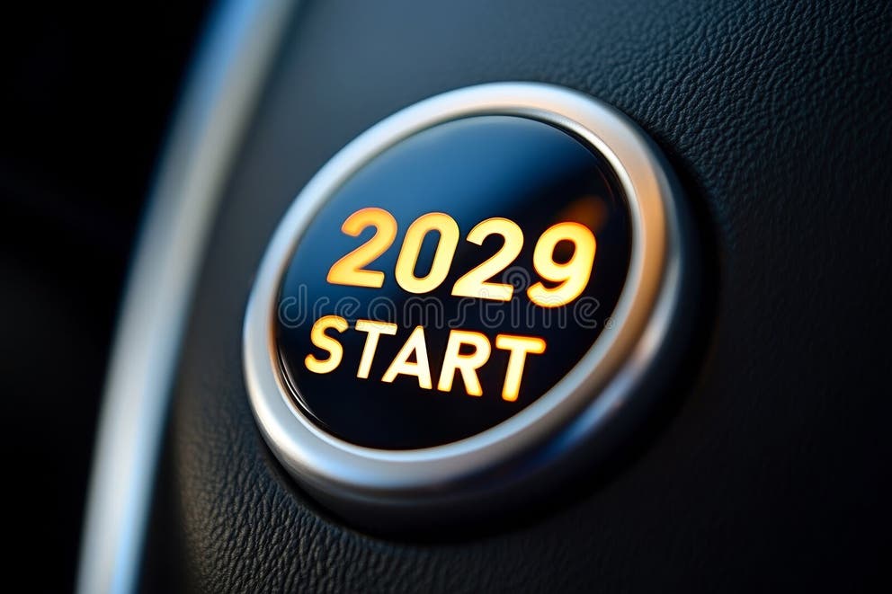 Futuristic Illuminated Car with Advanced Digital Features for 2029 ...