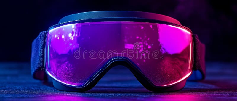 Futuristic Illuminated Goggles Dynamic Color Shift Edgy Design Stock ...