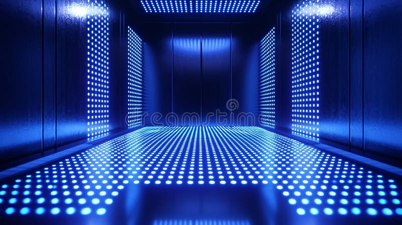 Blue Technology-sensitive Elevator Space Stock Illustration ...