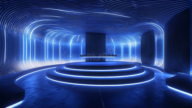 Blue Technological Sense of Future Space Stock Illustration ...