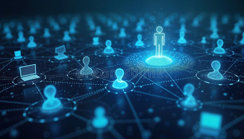 Futuristic Illustration of AI Algorithms Analyzing Social Media Data ...