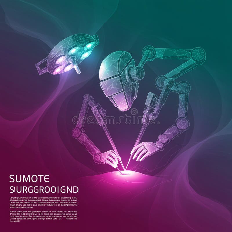 Futuristic Illustration Depicts a Robotic Surgeon Performing an ...