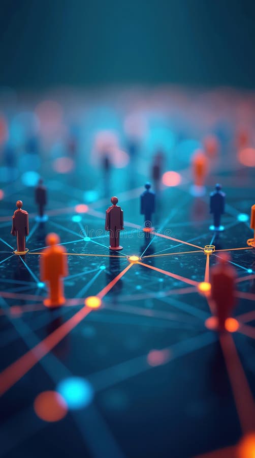 Futuristic Illustration of Digital Connections and Social Networks ...