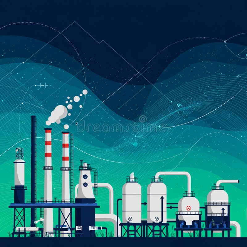 Refinery Backdrop Illustration Stock Illustrations – 472 Refinery ...