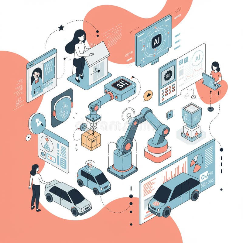 Futuristic Illustration Showcasing Various Technologies Integrated into ...