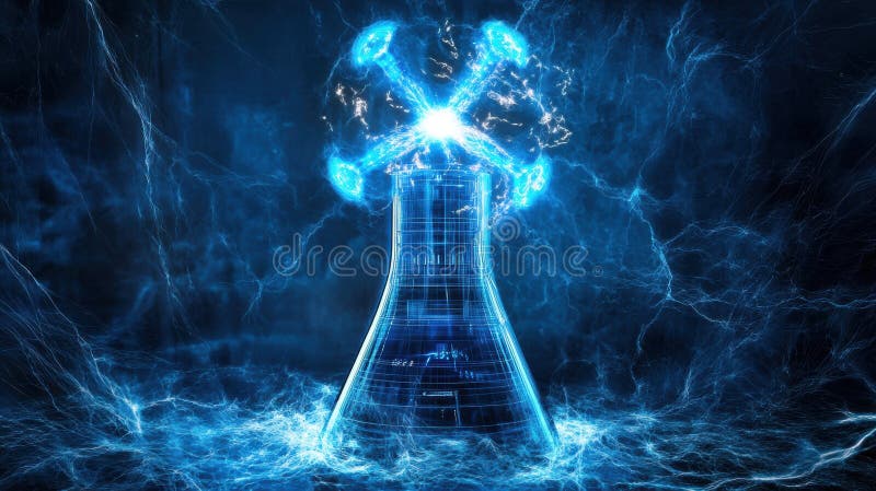 Energy in a Flask stock illustration. Illustration of digital - 367681582
