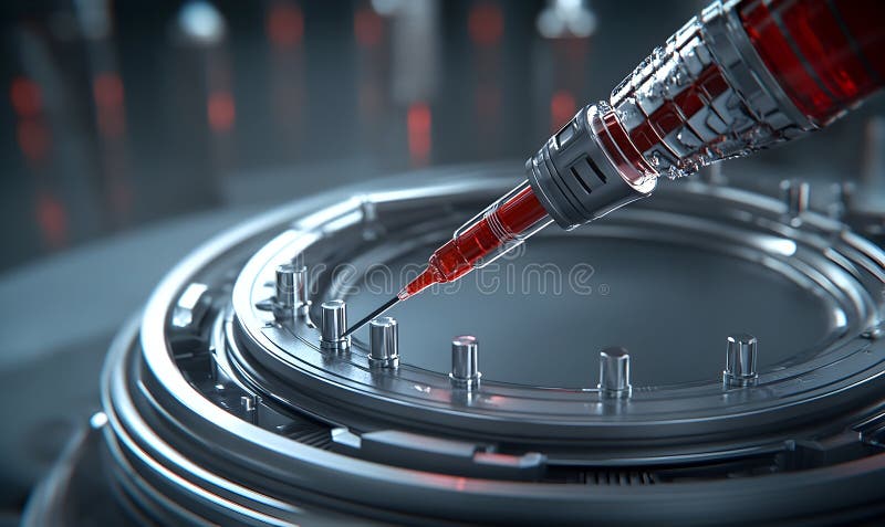 Cyberpunk Medical Injection Stock Illustration - Illustration of ...