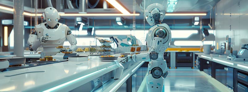 A Futuristic Image of a Fully Automated Fast-food Restaurant Generated ...