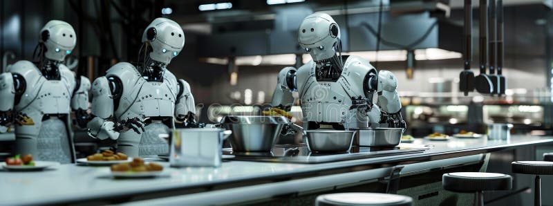 A Futuristic Image of a Fully Automated Fast-food Restaurant Generated ...