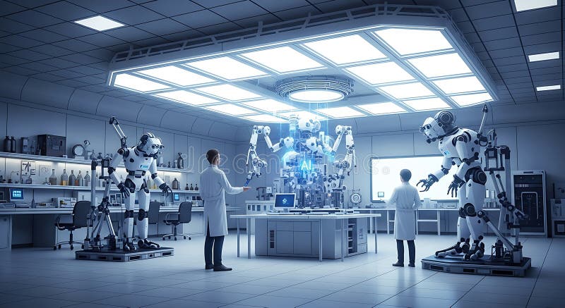 AI Robotics Lab stock image. Image of advanced, design - 390003005