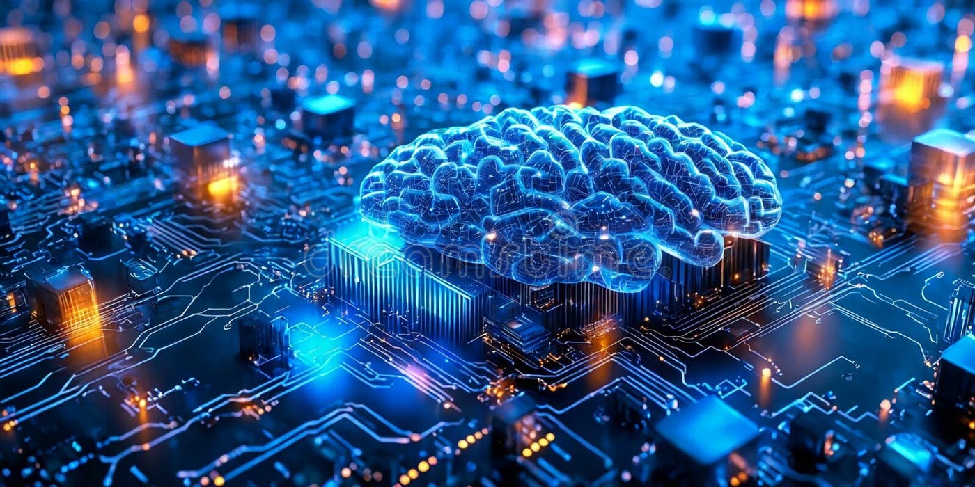 Brain Over Circuit Board Stock Illustrations – 482 Brain Over Circuit ...