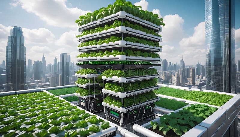 Vertical Farming Skyscraper Stock Illustration - Illustration of garden ...