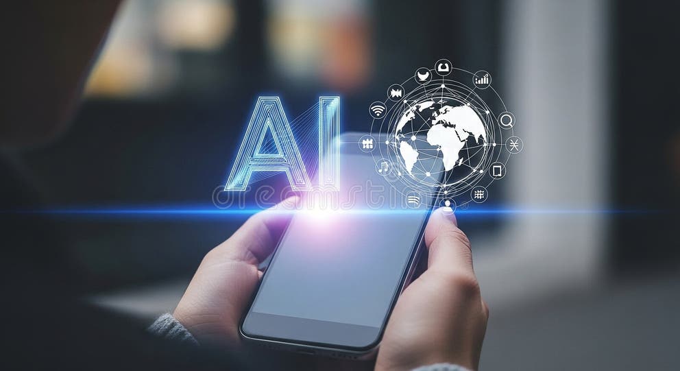 Ai Technology on Smartphone Concept for Artificial Intelligence and Machine Learning Future ...