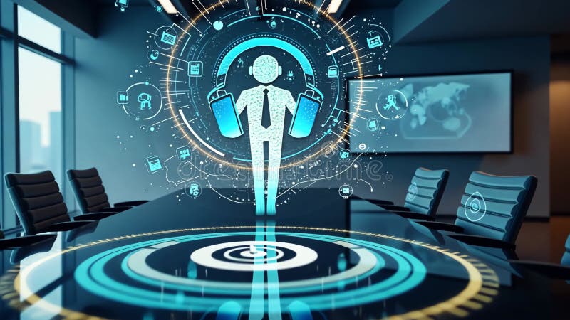 Futuristic Business Technology: Customer Support Innovation Stock Video ...