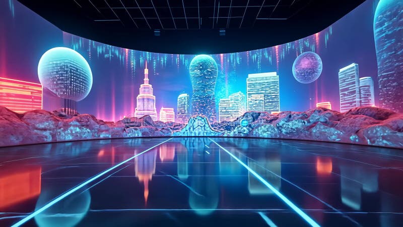 Immersive Cityscape Visualization Stock Video - Video of urban ...