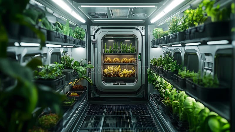 Futuristic Indoor Hydroponic Farming System Stock Illustration ...