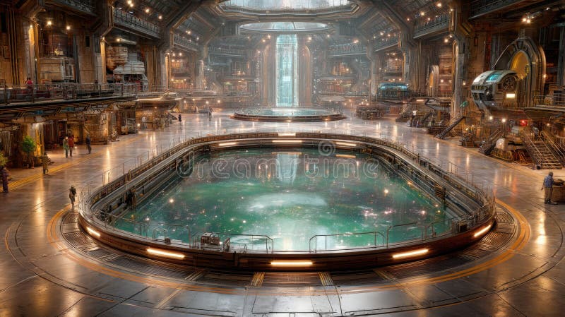 Futuristic Indoor Swimming Pool Inspired by Space Exploration and ...
