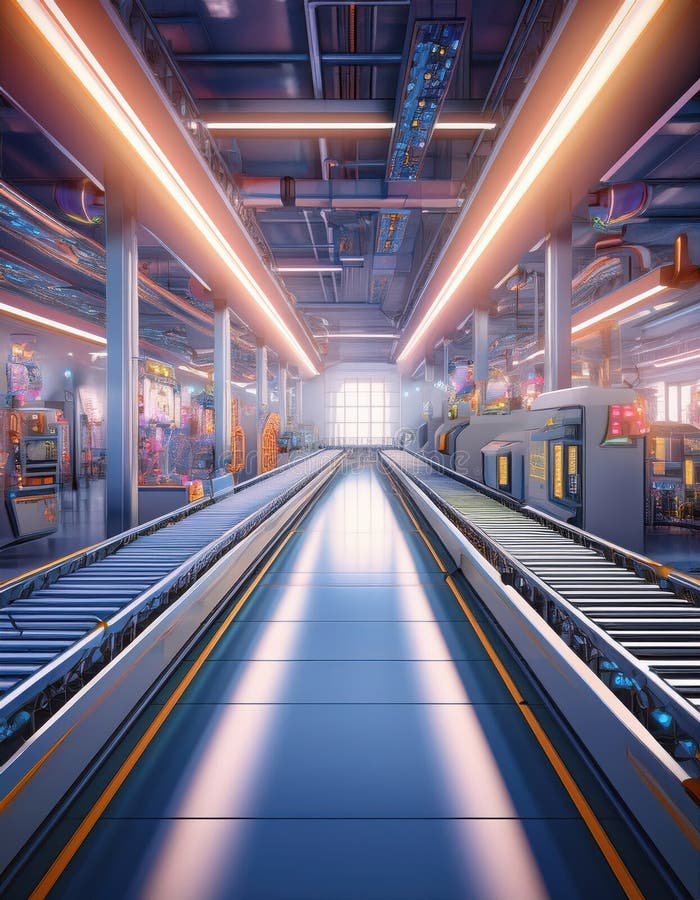 Futuristic Industrial Automation Empowers Discovery and Stock Photo ...