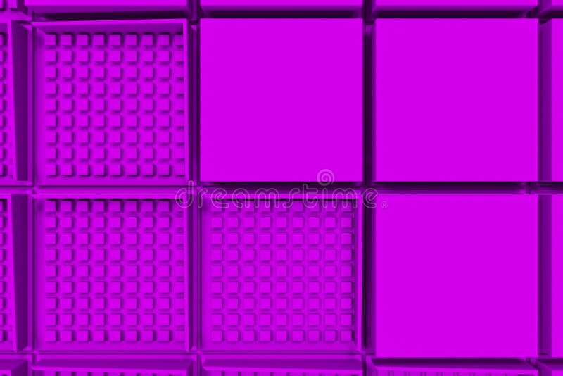 Futuristic Industrial Background Made from Violet Square Shapes Stock ...