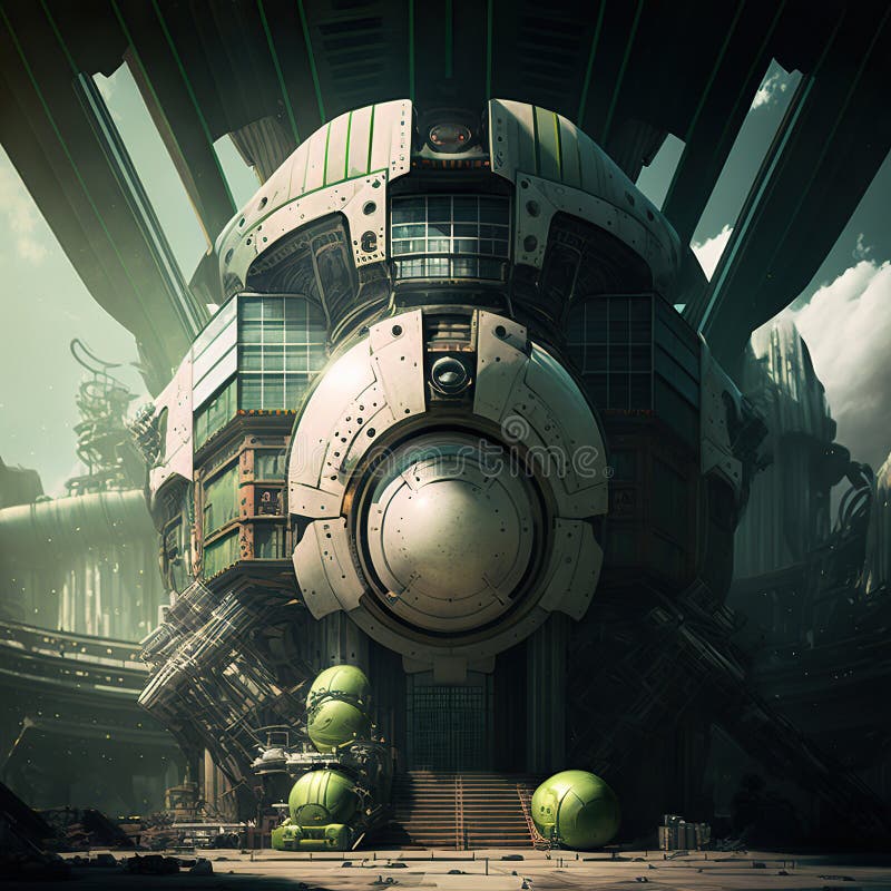 Futuristic Industrial Complex with Advanced Technology in a Sci-fi ...